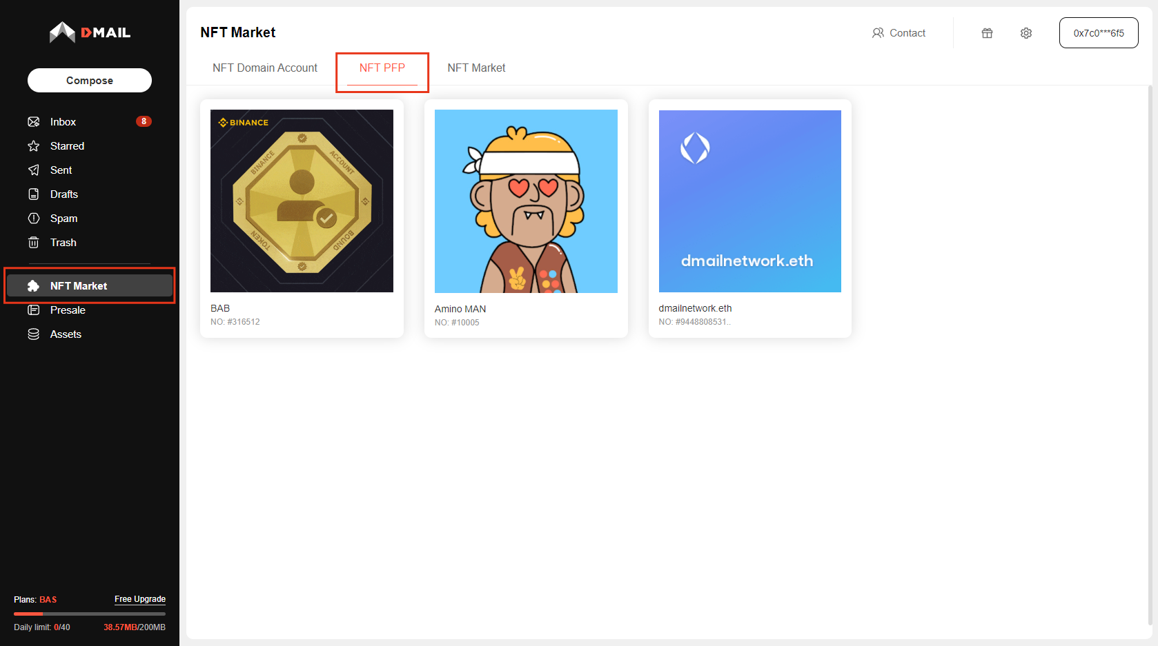 Dmail Network Now Supports PFP NFT Avatars